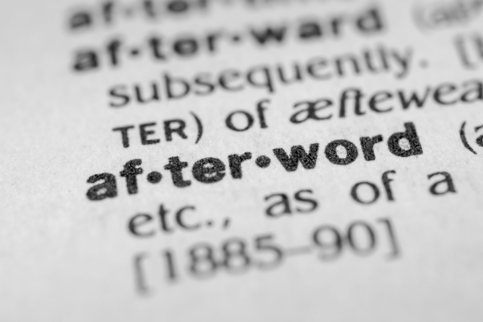 Afterword: What is it in a Book? | Learn How to Write an Afterword